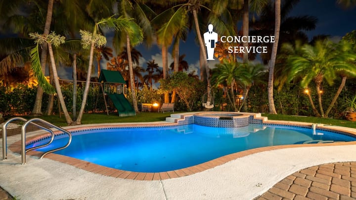Beach Home 4300 Sf Heated Pool , Walk To Beach - Hollywood, FL