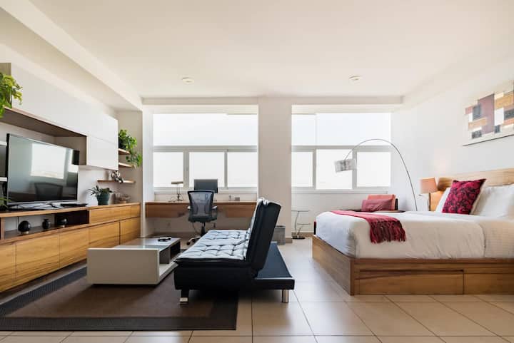 Park Views From High-end Studio In Historic Center - Mexico City