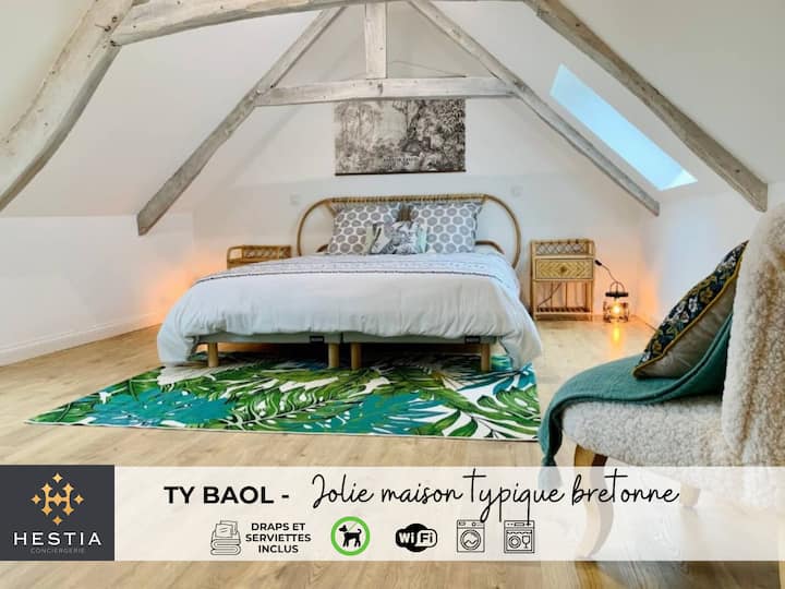 Ty Baol - Jolie Maison Typique Bretonne Proche Mer - Plouguerneau