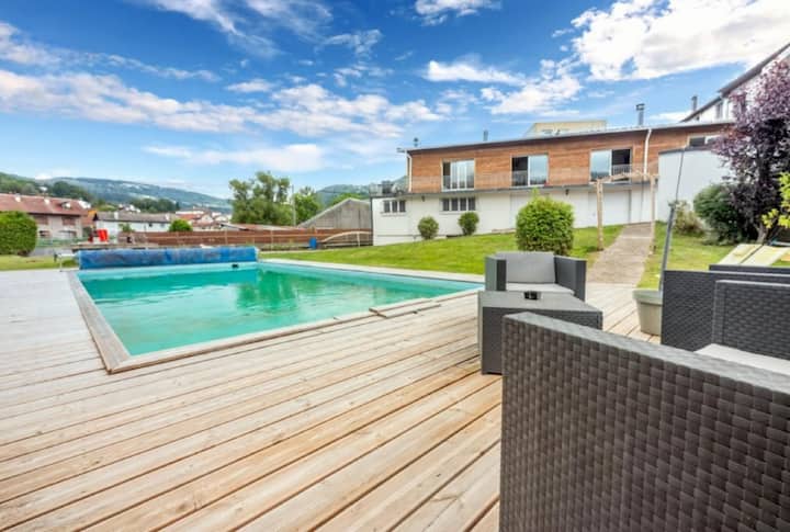 Maison Famille Et Spa Avec Piscine Et Jacuzzi - Ventron