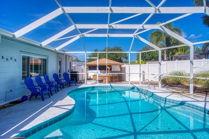 Royal Palm On 88thprivate Pool Oasis Near Beach, Hot Tub & Family Fun - Redington Beach, FL