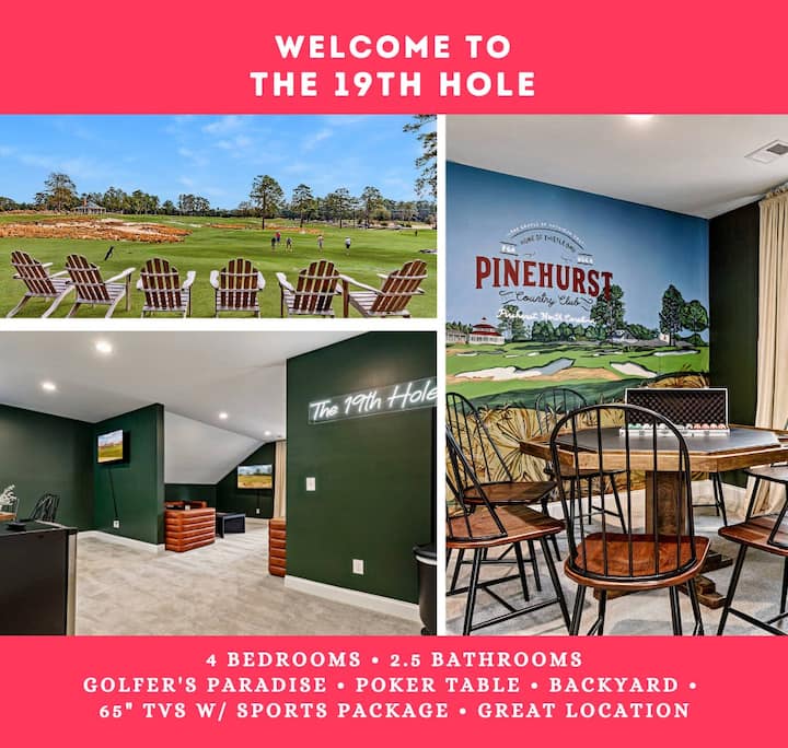 The 19th Hole | Sleeps 12 | 3 Mins To Pinehurst - Southern Pines, NC