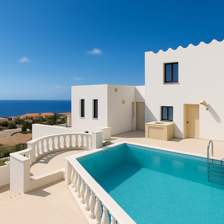 Sleeps5 - Pool - Bysea - Garden - Parking - Petok - Koutouloufari