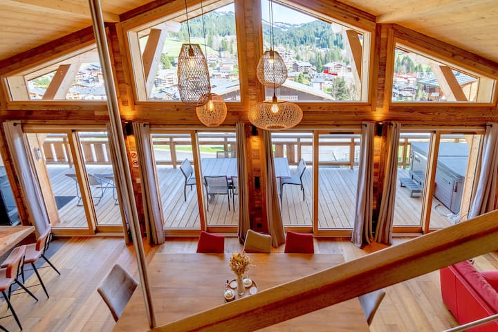 Rocher - Proche De La Ville Avec Jacuzzi Pour 10 - Morzine