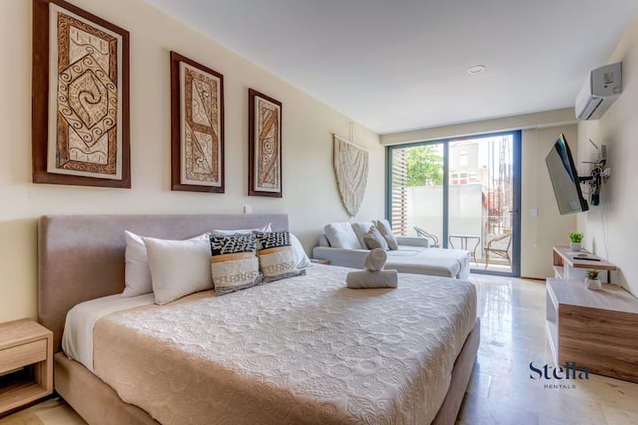 Studio, Rooftop Pool, Near 5th Ave, Beach & Gym - Cozumel