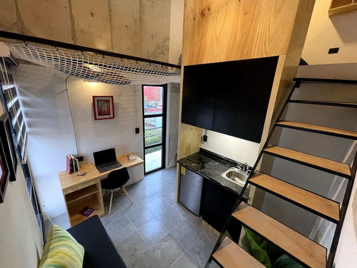 Mini Depa Doble Altura, Cerca Campus Buap - Puebla