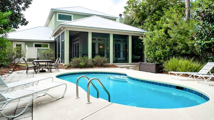 Spacious Family Home, Private Pool, 6-seater Golf Cart! ~ Heartbeat Of Seagrove - Watercolor, FL