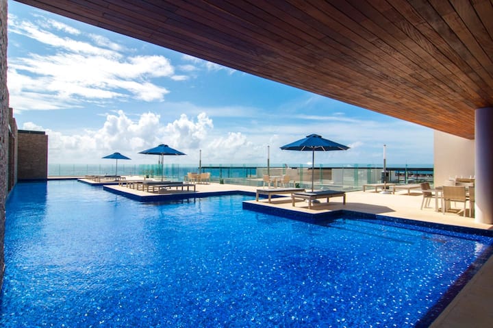 Privileged Terrace With Hot Tub / Pool Ocean Views - Playa del Carmen