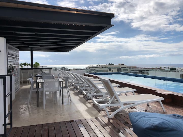 Comfortable Studio Amazing Roof Pool Fifth Ave - Playa del Carmen