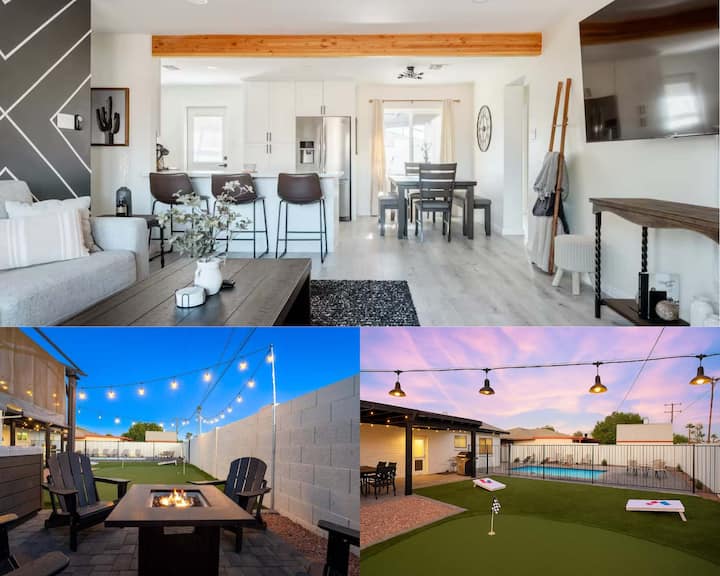 Heated Pool, Hot Tub, Extended Master Suite, Putt-putt, Old Town, Sleeps 10 - Scottsdale, AZ