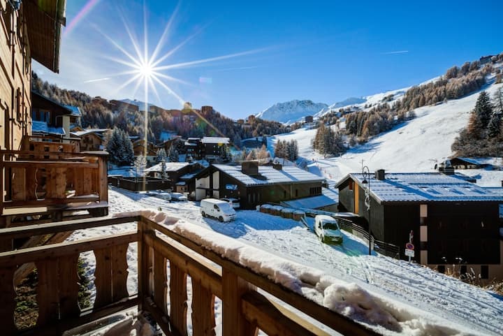 Charmant Chalet Au Coeur De La Plagne 1800| Balcon - La Plagne