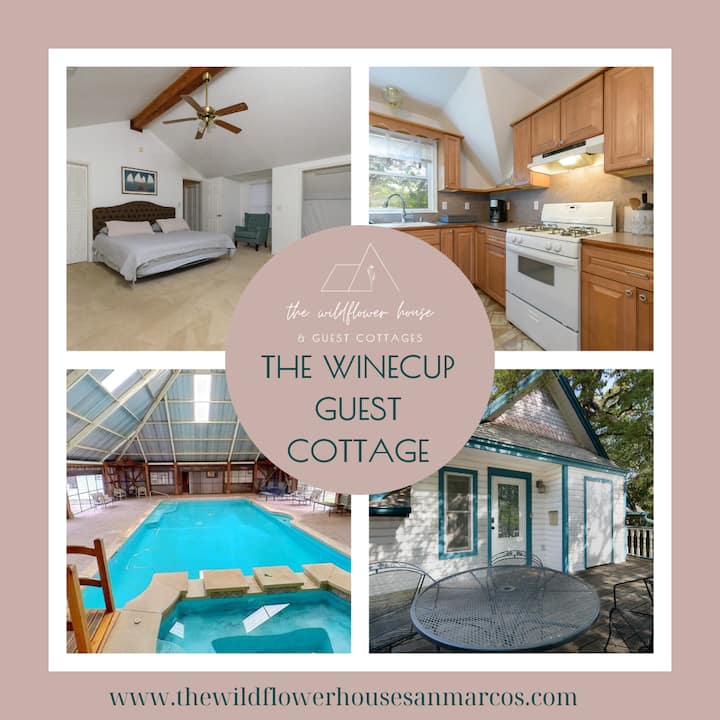 The Winecup: 1 Bedroom 1 Bath Guest Cottage - San Marcos, TX