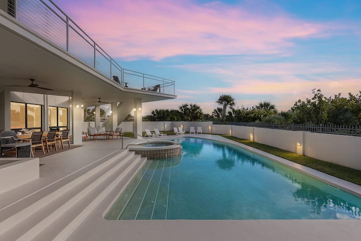 Pet Friendly Direct Oceanfront Luxury Gated Home - New Smyrna Beach, FL