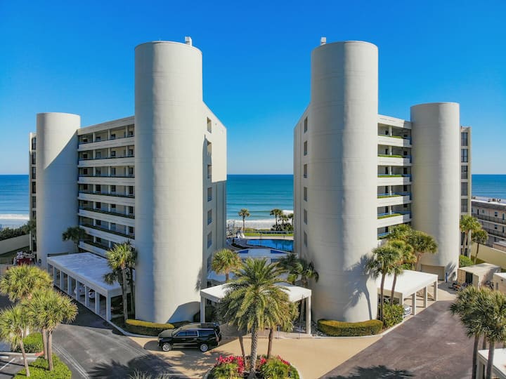 Oceanfront | Wraparound Balcony & Hot Tub - New Smyrna Beach, FL