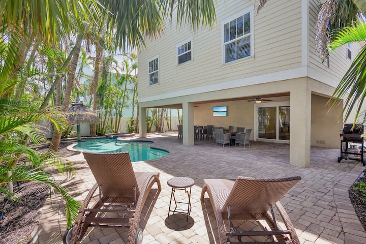 Lovely Island Home, Pool And Spa - Gulfside Oasis - Holmes Beach, FL