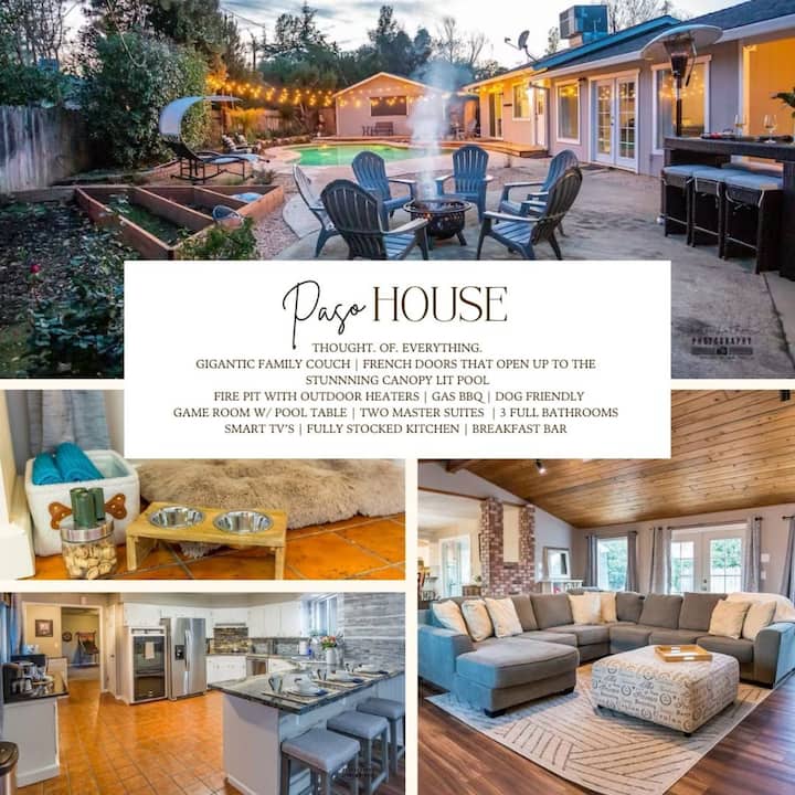 Dog Friendly + Canopy Lit Pool + 2 Masters W/kings - Redding, CA