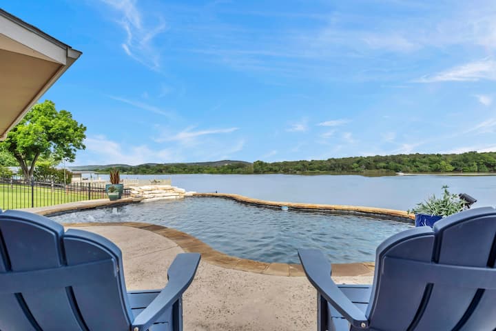 Llano Vista- Lakefront W/pool, Boat Lift & Views - Kingsland, TX