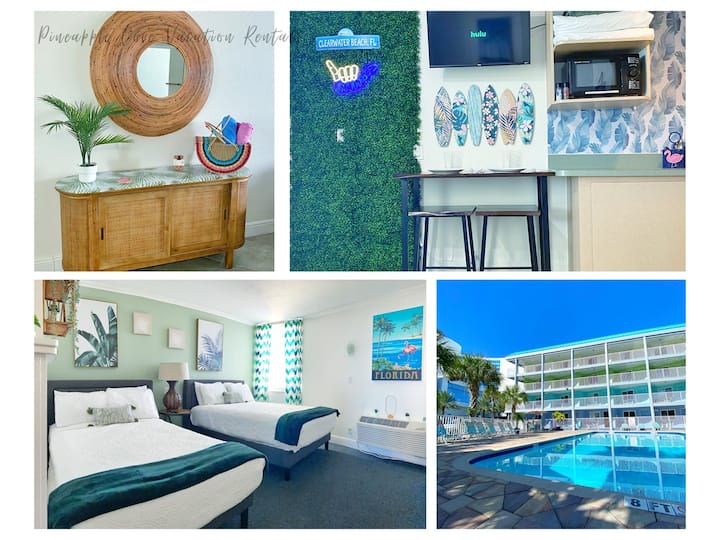 Clearwater Beach Studio-pool-tropical-sleeps 6 - Clearwater Beach, FL