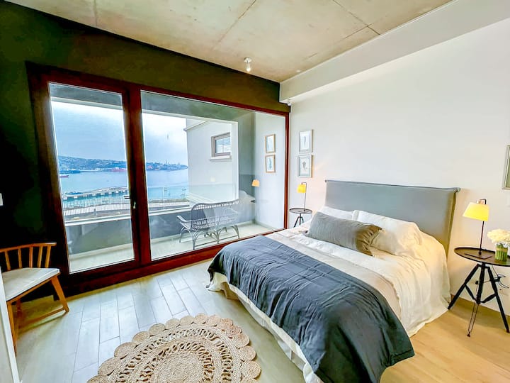 Hom I Con Vista Al Mar/ Parking/ Cerro Baron/ Wifi - 瓦爾帕萊索