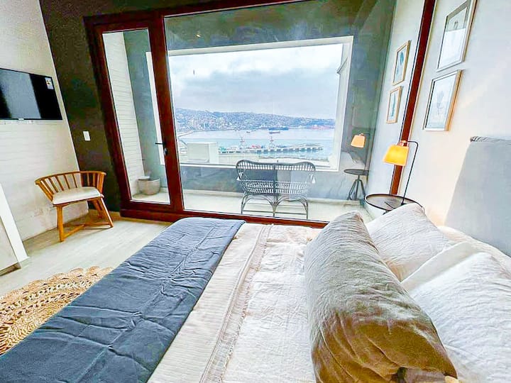 Hom I Con Vista Al Mar/ Parking/ Cerro Baron/ Wifi - Valparaíso