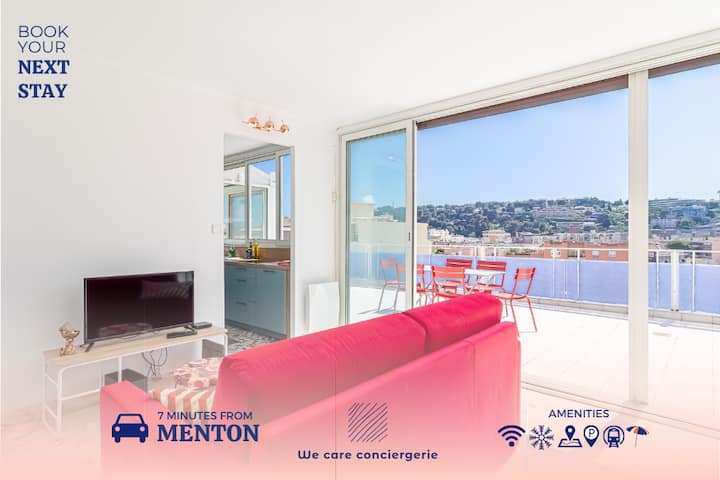 Superbe  Rooftop Roquebrune Parking - Roquebrune-Cap-Martin