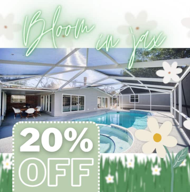 ~Green Felt Getaway_sleeps 12_heated Pool & Spa~ - Jacksonville, FL