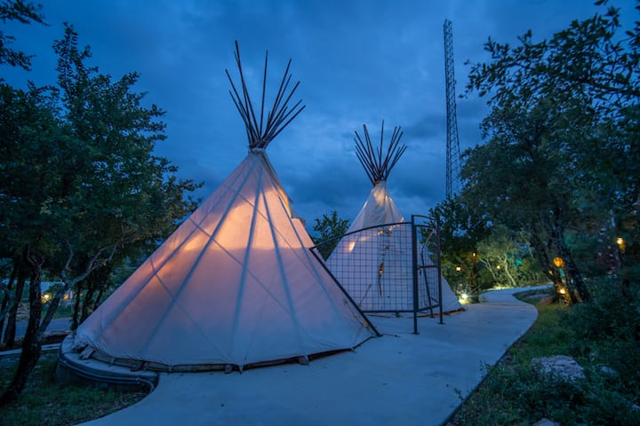 Retreat On The Hill: The Tipis - Marble Falls, TX