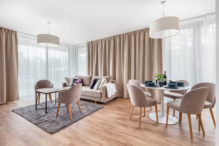 Jantaris A6 | Apartment | A/c | Terrace | Parking - Mielno