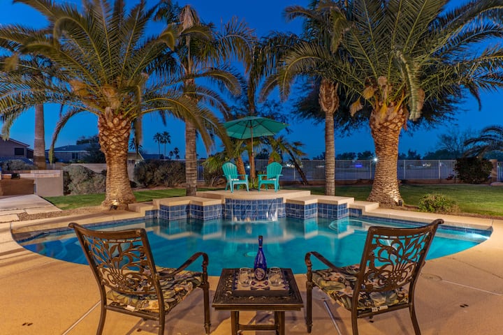 Golf View: Pool, Hot Tub, Fire Pit, Kid's Bike - 吉爾伯特