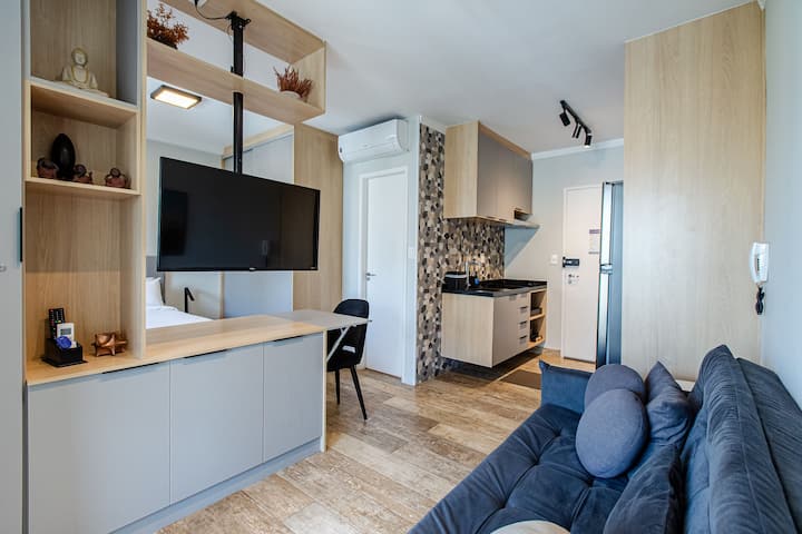 Apto 35m² | Vista P/ Parque Augusta | Vaga Garagem - Liberdade