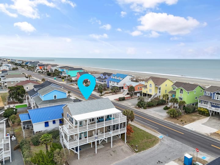 Live Elevated - Sweeping Marsh And Ocean Views! - Holden Beach, NC