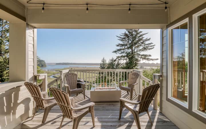 Panoramic View-close To Town-large Deck-haven Hill - Pacific City, OR