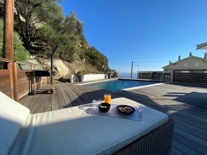 Haut De Villa Avec Piscine Au Bord De La Mer - 바스티아