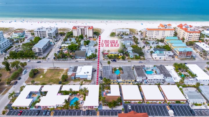 Fresh For 2025: Retro Beach Oasis With Color Pop - Clearwater Beach, FL