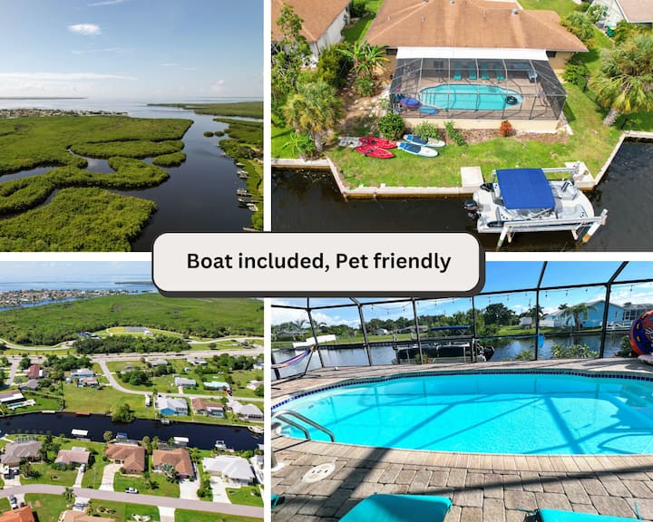 House With A Boat - Boat, Heated Pool, Fishing - Punta Gorda, FL