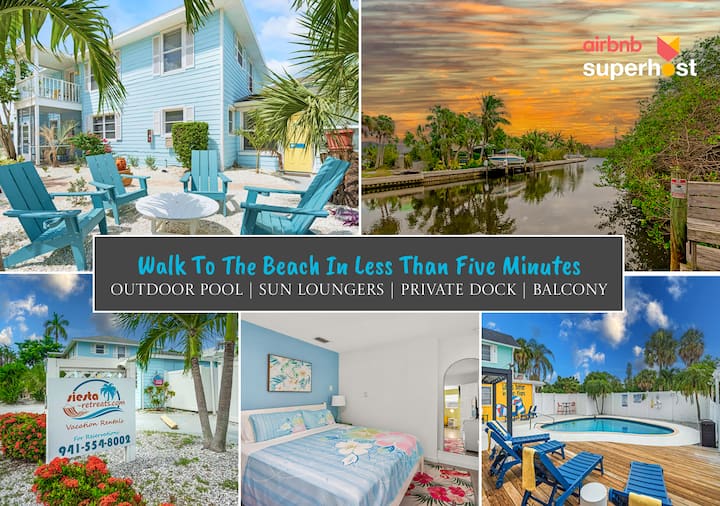 Newly Renovated Beach-side 1br Villa • Pool • Bbq - Siesta Key, FL