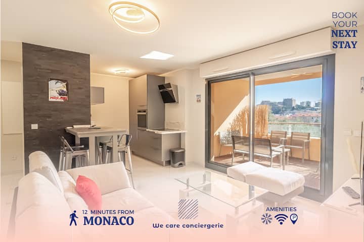 Bel Appartement Avec Piscine Aux Portes De Monaco - Beausoleil
