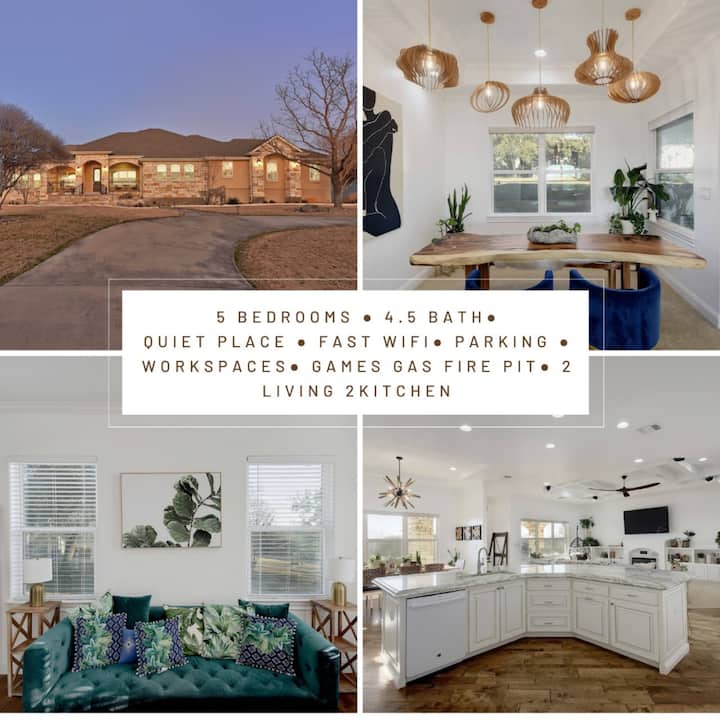 Spacious Pet-friendly: Quiet, 2 Kitchens, 2 Living - Round Rock, TX