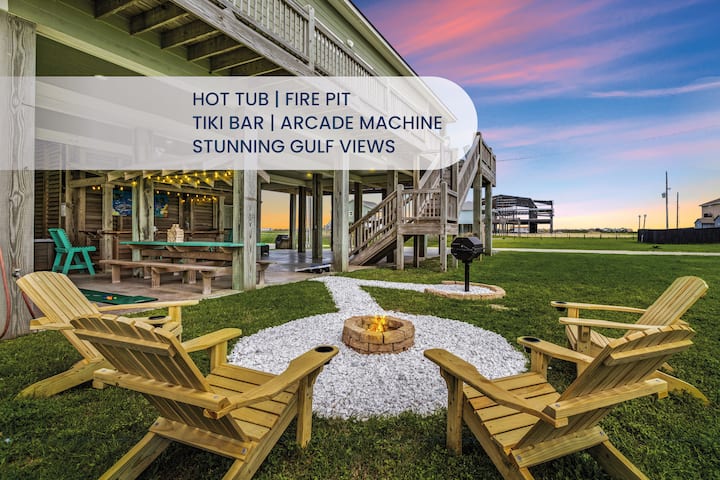 4br Getaway | Hot Tub, Game Room & Gulf Views - Crystal Beach, TX