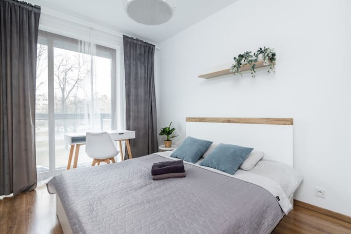 Premium White Marina Apartment | Chopin Airport - Warsaw