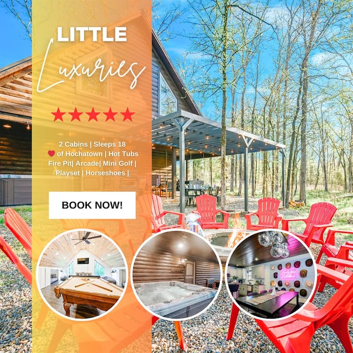 2-cabin Retreat| Pool Table | Hot Tubs | Mini Golf - Broken Bow, OK