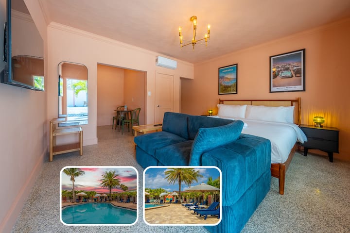 Fresh For 2025: Retro Beach Oasis With Color Pop - Clearwater Beach, FL