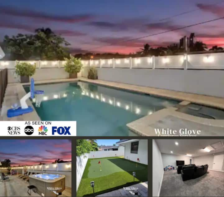 7br W/ Heated Pool Jacuzzi, Theatre - Fort Lauderdale