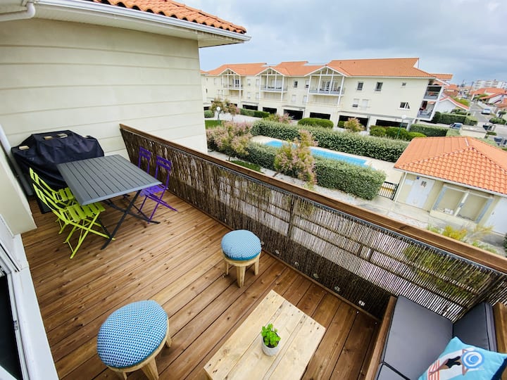 Magnifique T2 Bis Avec Terrasse Et Piscine Proche - Biscarrosse