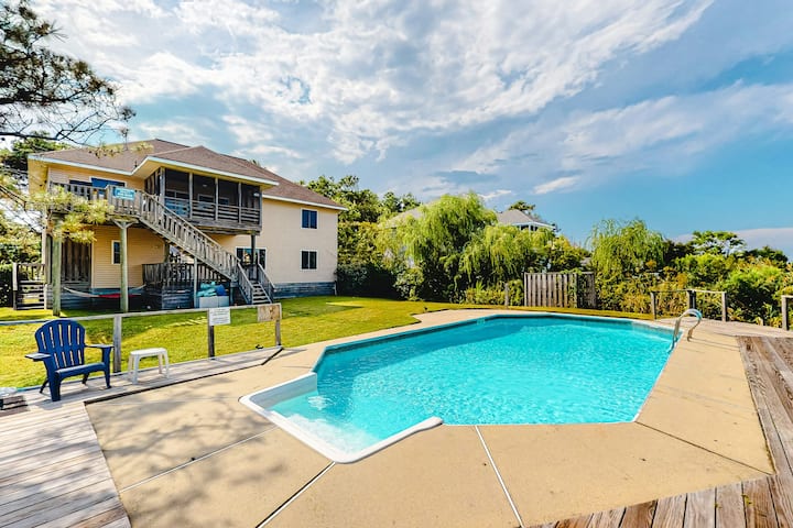 Tranquil 6br Waterview | Private Pool | Fireplace - Sandbridge Beach, VA