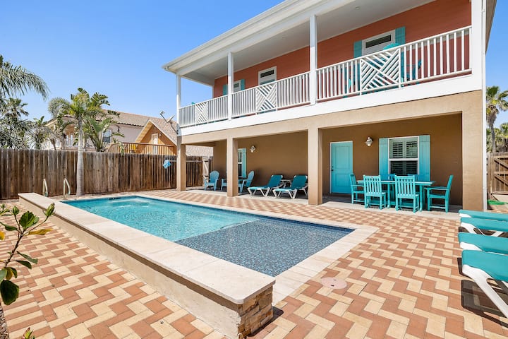 The "Seaduction," Gorgeous Private Home With Heated Pool! 1/2 Block To The Beach & Dog Friendly! - Tamaulipas