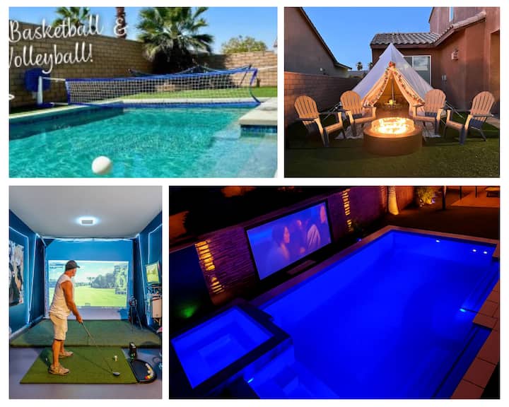 Weekend Special! Poolside Movie, Golf Simulator - Indio, CA