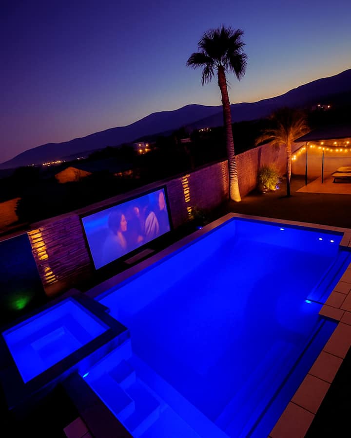 Poolside Movie, Golf Simulator & Game Room Oasis - Coachella, CA