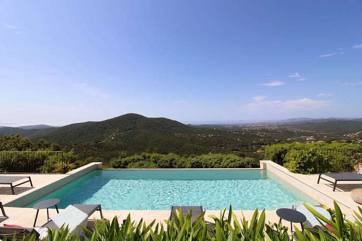 Air-conditioned Villa For 8 People With Heated Pool And Panoramic Sea View In La Londe-les-maures - Bormes-les-Mimosas