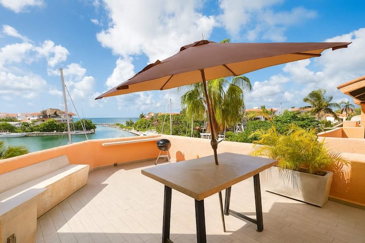 Vista Al Mar & Marina | Terraza Privada | Playa - Puerto Aventuras